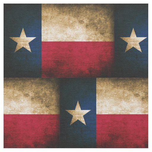Vintage Distressed Texas Flag Fabric | Zazzle
