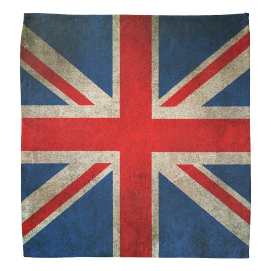 Vintage Distressed Union Jack Flag of The UK Bandana | Zazzle.com