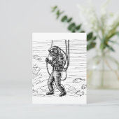 Vintage Diver - ocean diving suit Postcard | Zazzle