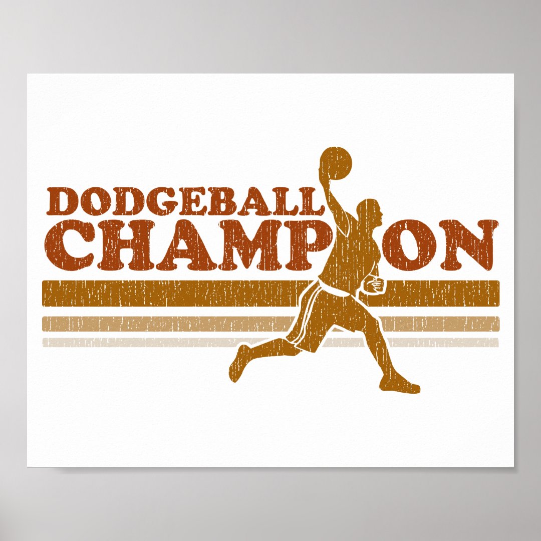Vintage Dodgeball Champion Poster | Zazzle