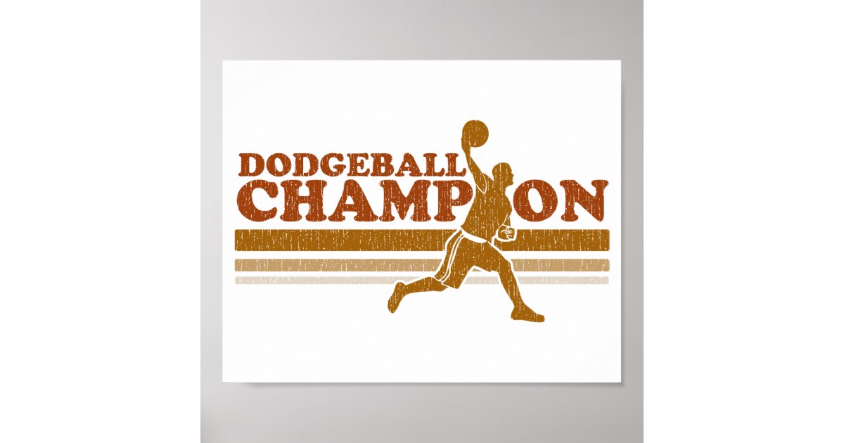 Vintage Dodgeball Champion Poster | Zazzle