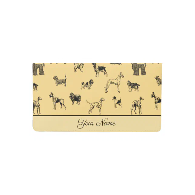 Vintage Dogs Checkbook Cover | Zazzle