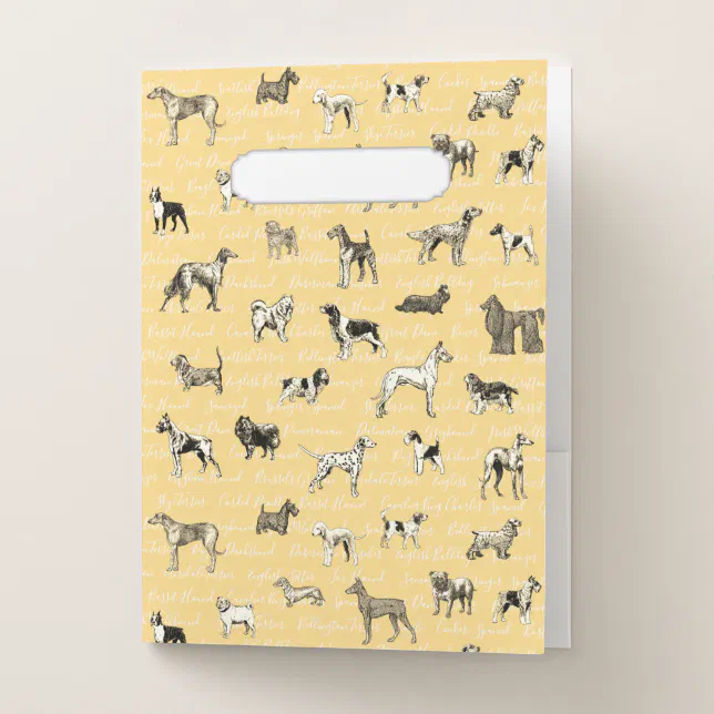 Vintage Dogs Pocket Folder | Zazzle