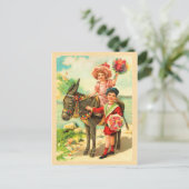 Vintage Donkey Birthday Postcard | Zazzle