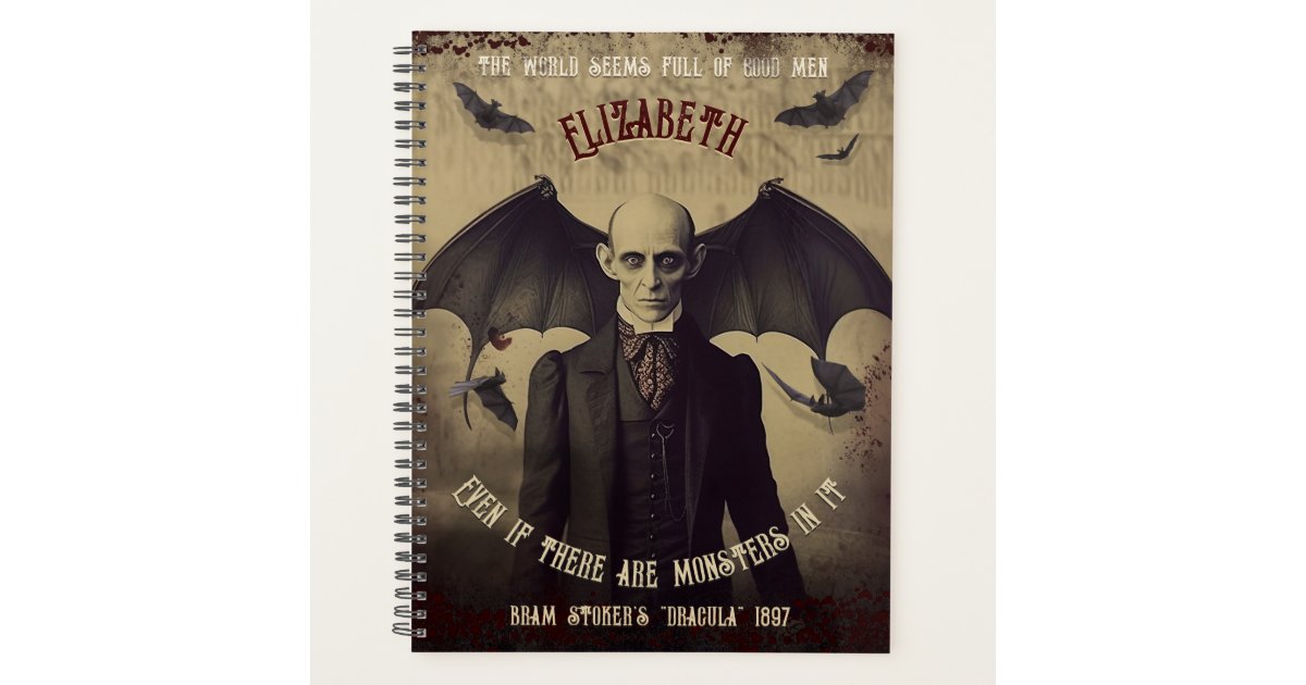 Vintage Dracula Gothic Vampire Horror Planner | Zazzle