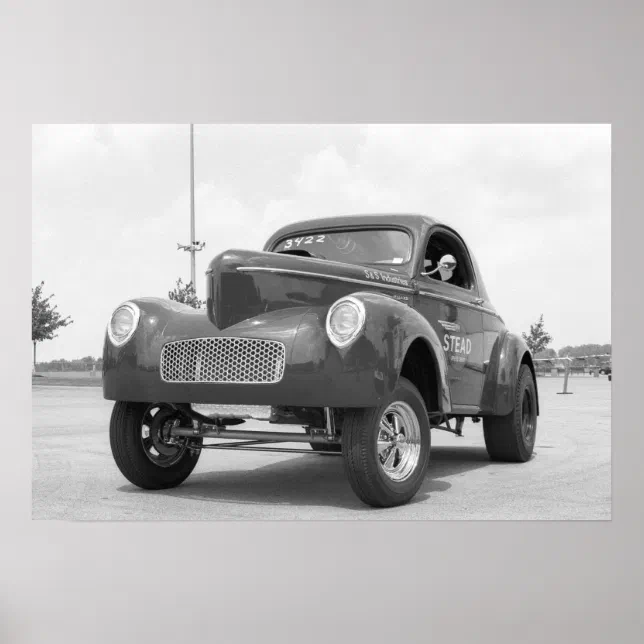 Vintage Drag - Willys Gasser Poster | Zazzle