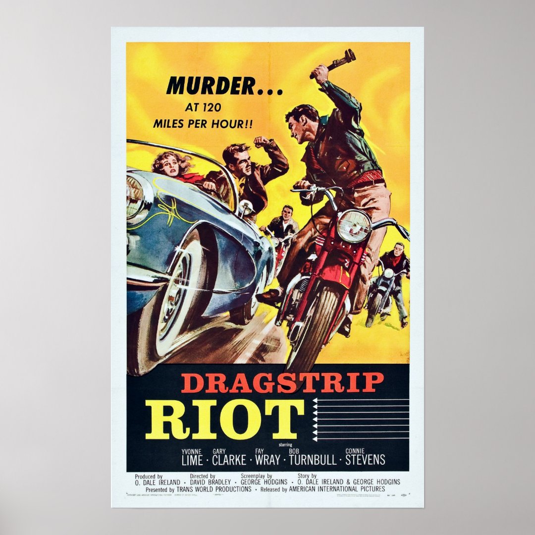 Vintage Dragstrip Riot Movie Poster | Zazzle