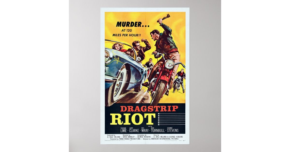 Vintage Dragstrip Riot Movie Poster | Zazzle