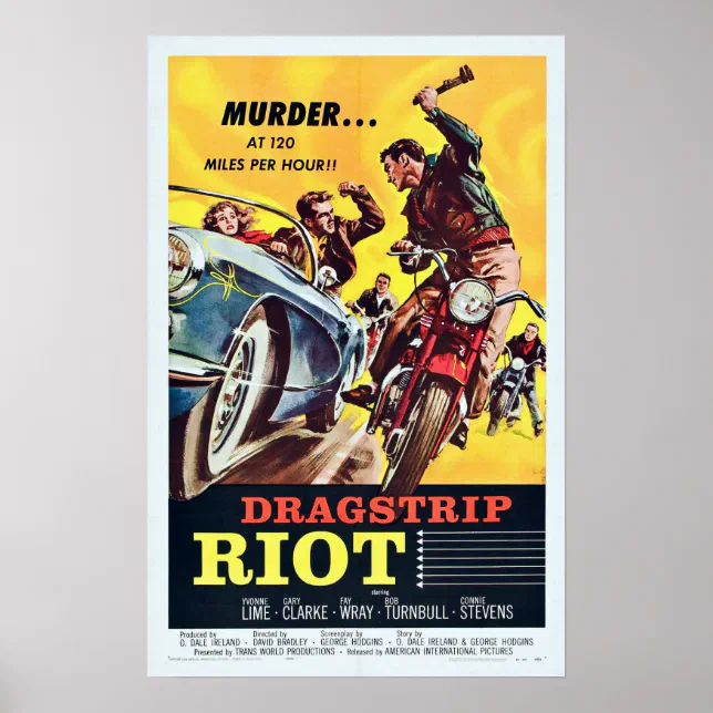Vintage Dragstrip Riot Movie Poster | Zazzle