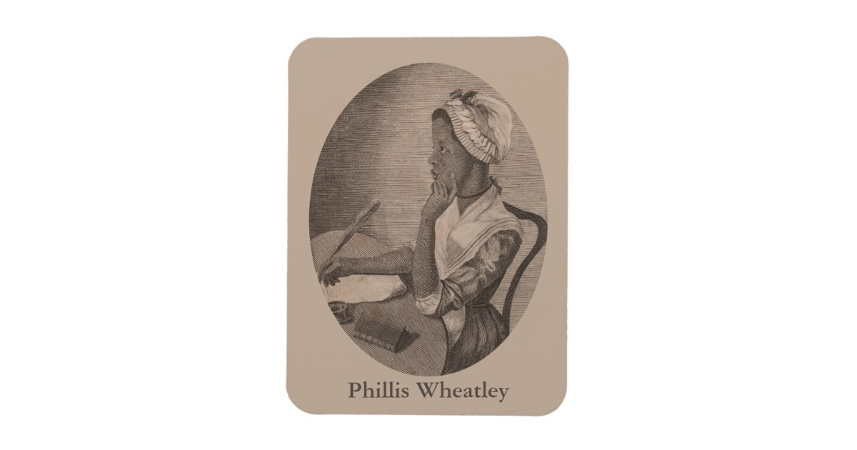 Vintage Drawing of Poet Phillis Wheatley Magnet | Zazzle