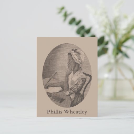Vintage Drawing of Poet Phillis Wheatley Postcard | Zazzle