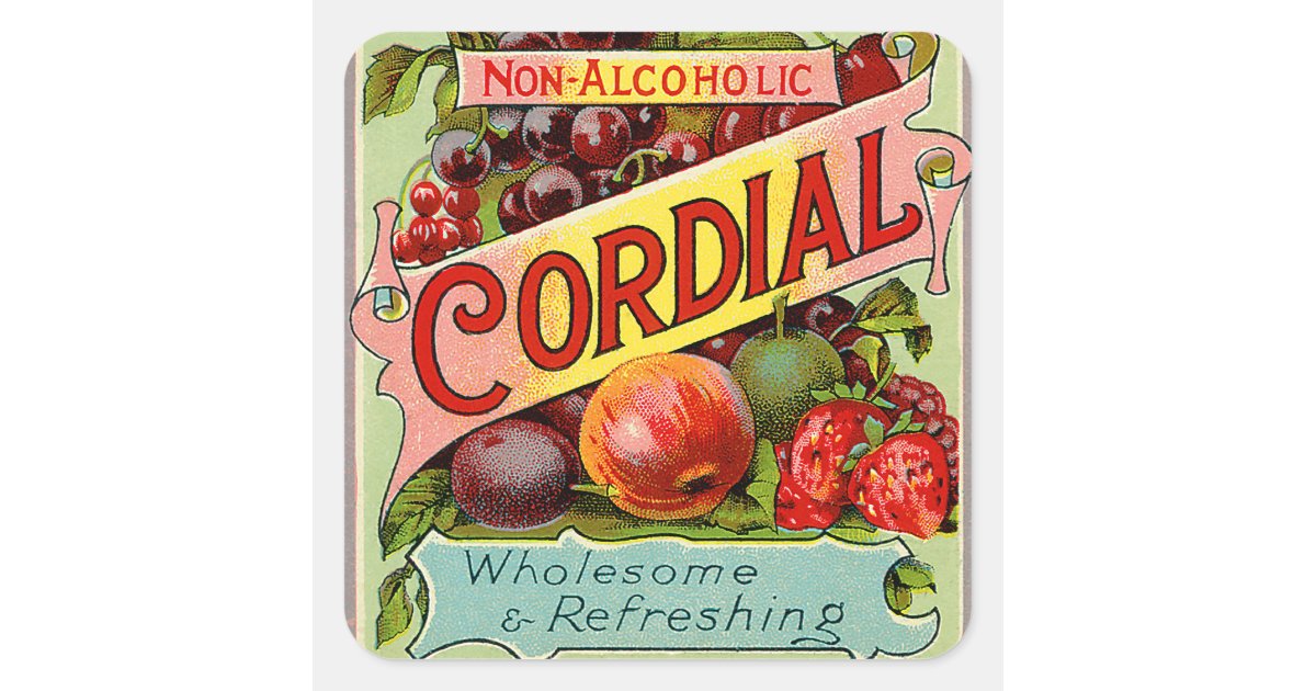 Vintage Drink Label Non Alcoholic Cordial | Zazzle