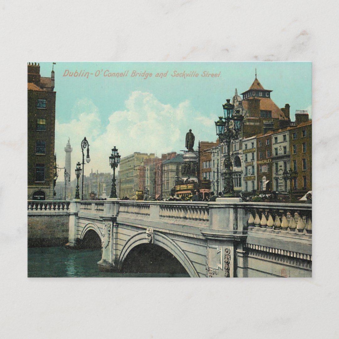 Vintage Dublin Bridge Postcard | Zazzle