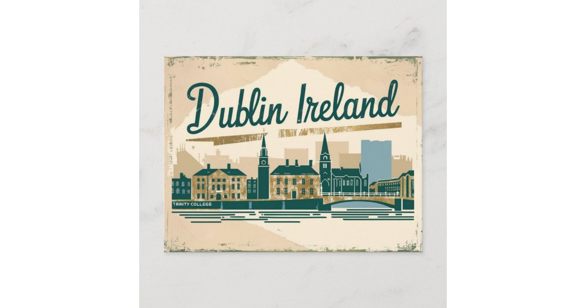 Vintage Dublin, Ireland Postcard | Zazzle
