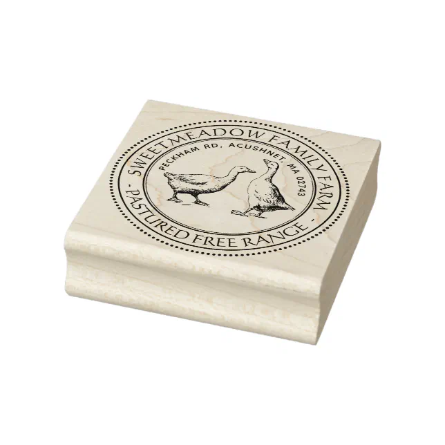 Vintage Duck Egg Carton Farm Stamp Half Dozen | Zazzle