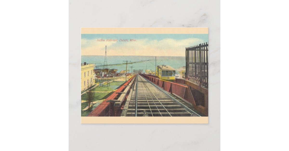 Vintage Duluth Minnesota Incline Railroad Postcard | Zazzle