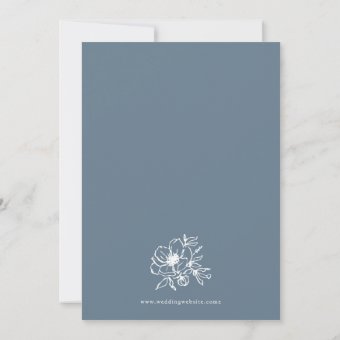 Vintage Dusty Blue Wedding Invitation | Zazzle