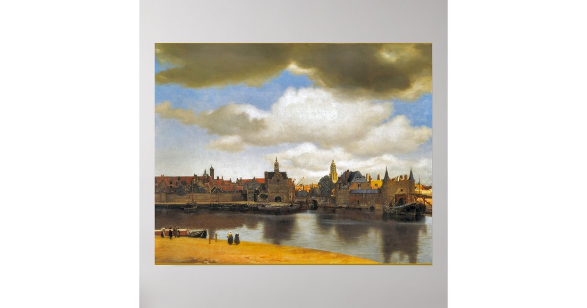Vintage Dutch Image, Vermeer, view of Delft Poster | Zazzle
