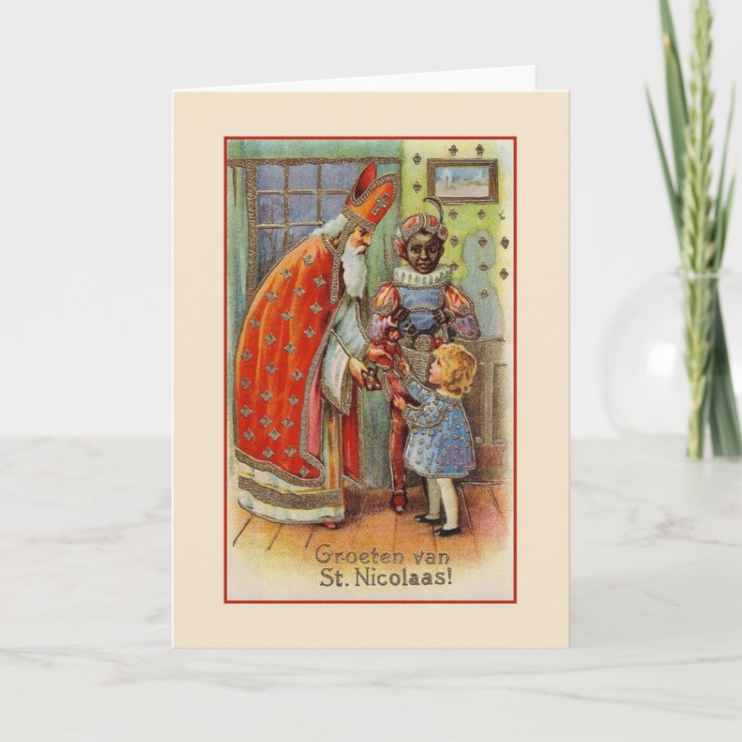 Vintage Dutch St. Nicholas Greeting Card | Zazzle