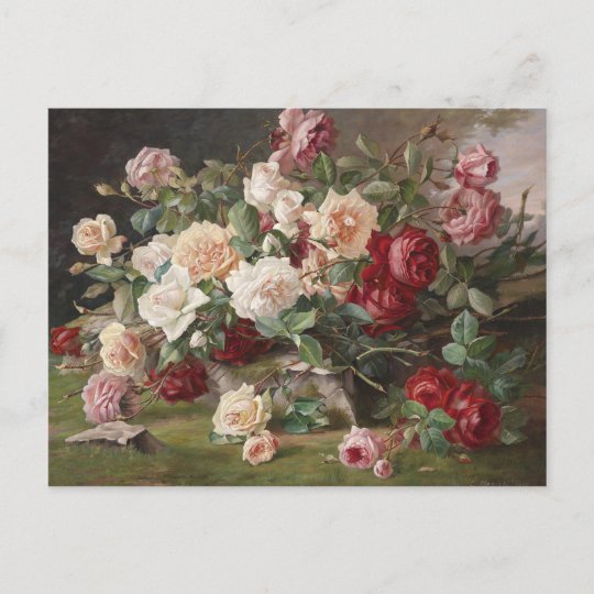Vintage E. Hariel Rose Still Life Postcard | Zazzle.com