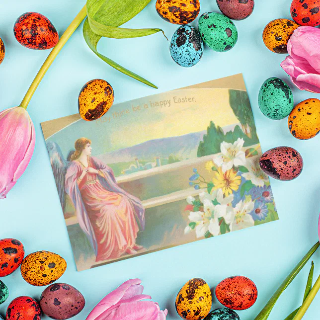 Vintage Easter Angel Postcard | Zazzle