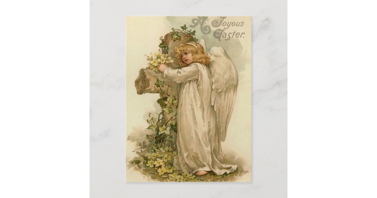 Vintage Easter Angel Postcard | Zazzle