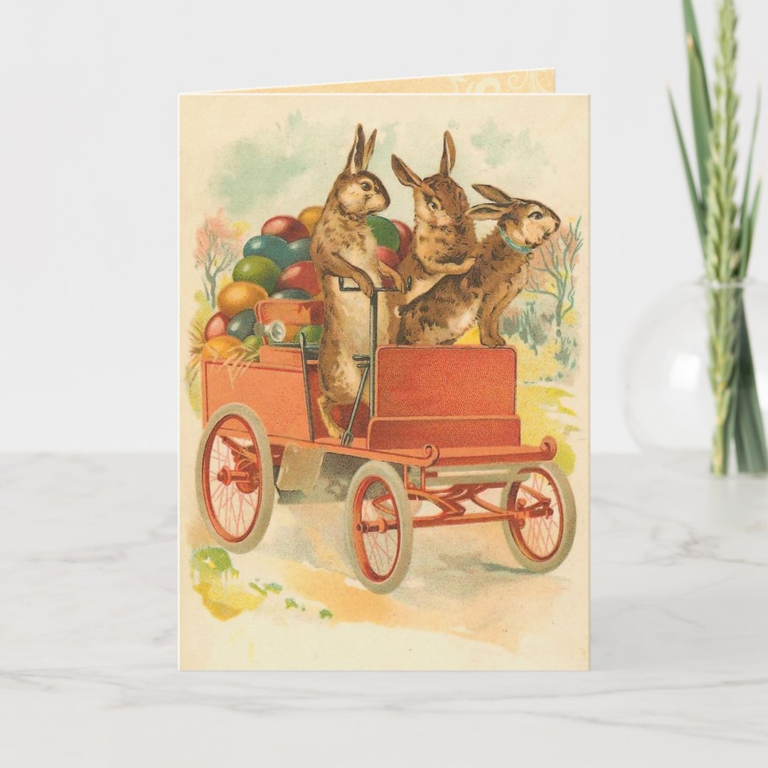 Vintage Easter Bunny Card | Zazzle