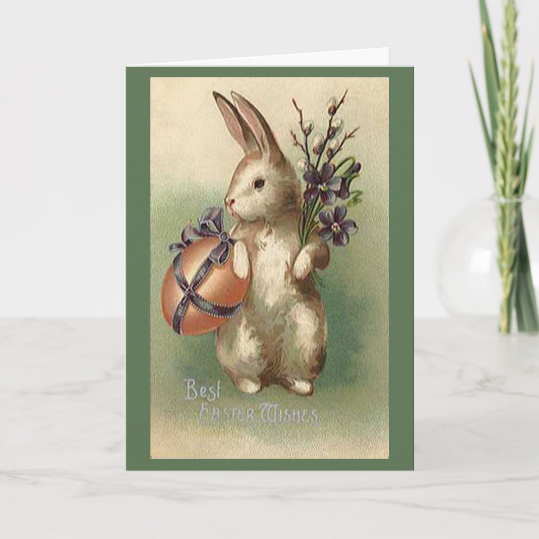 Vintage Easter Bunny Card | Zazzle