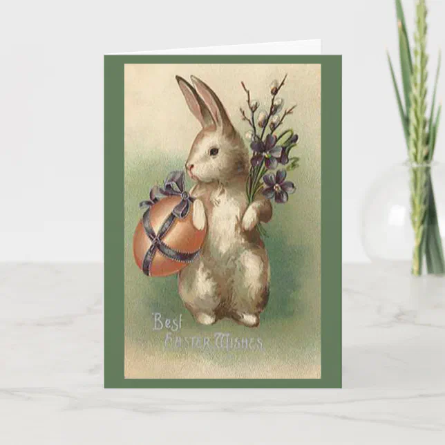 Vintage Easter Bunny Card | Zazzle