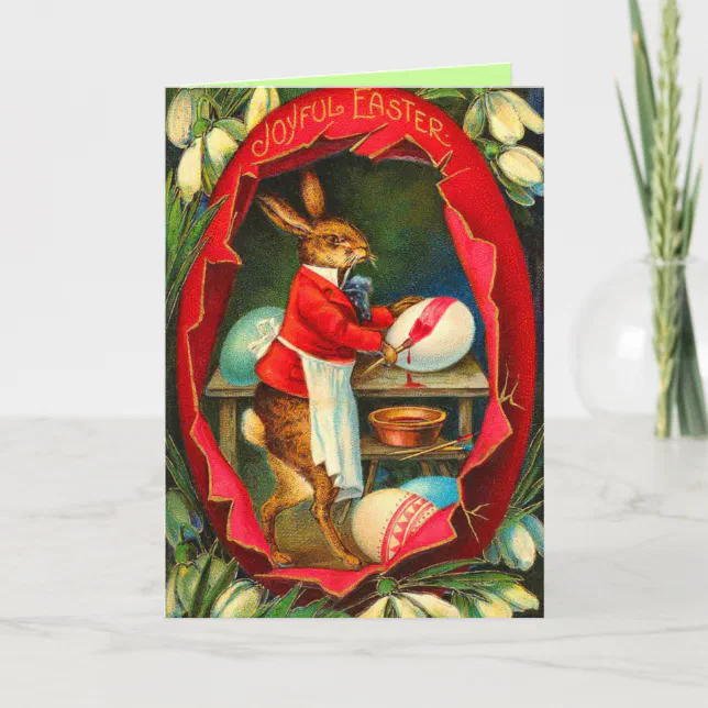 Vintage Easter Bunny Card | Zazzle