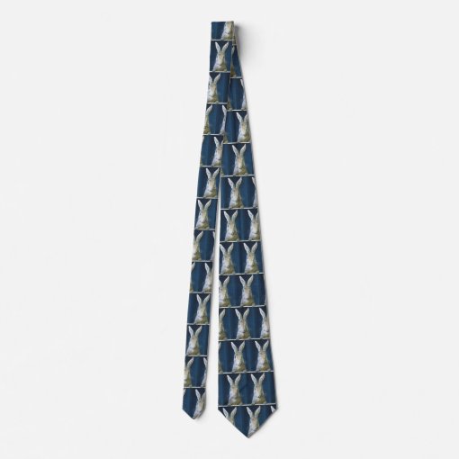 Vintage Easter Bunny, Cute Furry White Rabbit Tie | Zazzle