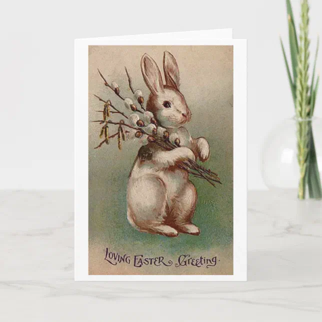 Vintage Easter Bunny Greeting Card | Zazzle
