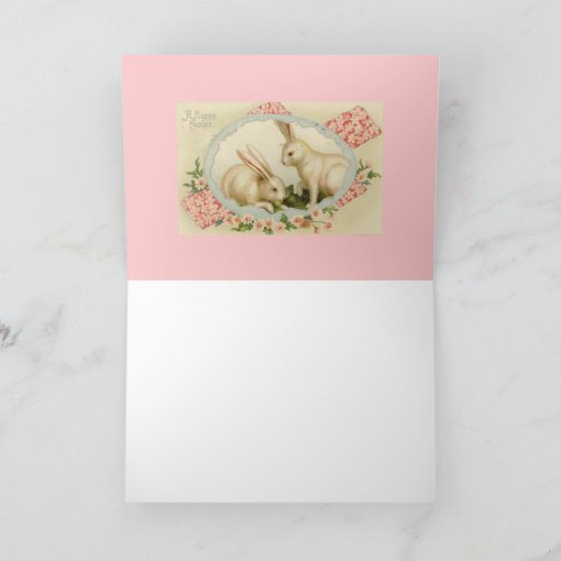 Vintage Easter Bunny Holiday Greeting card | Zazzle