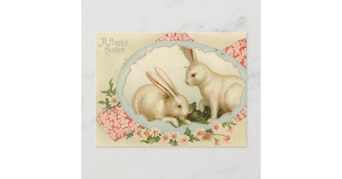 Vintage Easter Bunny Holiday Postcard | Zazzle