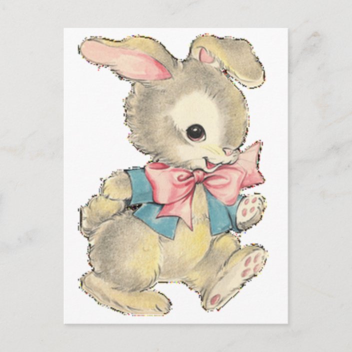 Vintage Easter Bunny Holiday Postcard | Zazzle.com