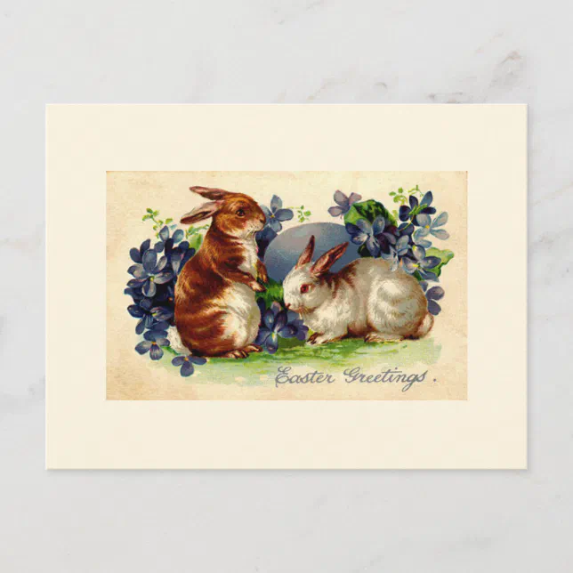 Vintage Easter Bunny Post Card | Zazzle