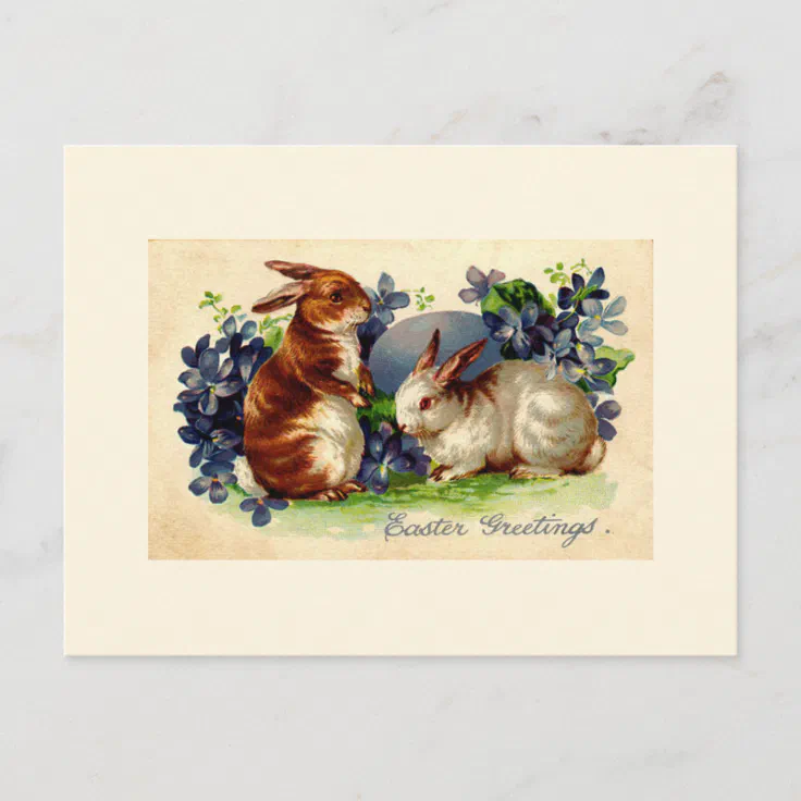 Vintage Easter Bunny Post Card | Zazzle