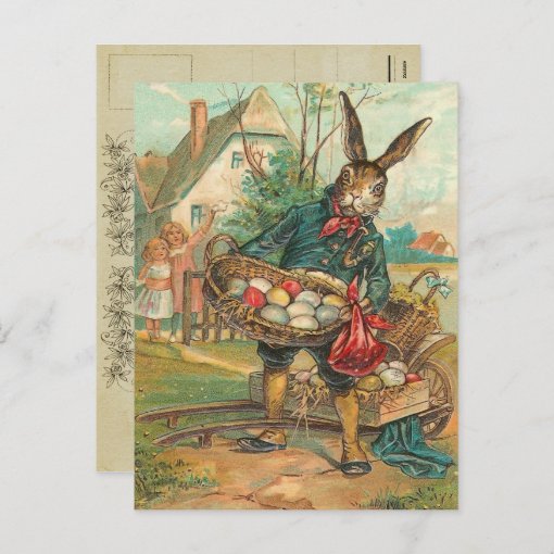 Vintage Easter Bunny Postcard | Zazzle