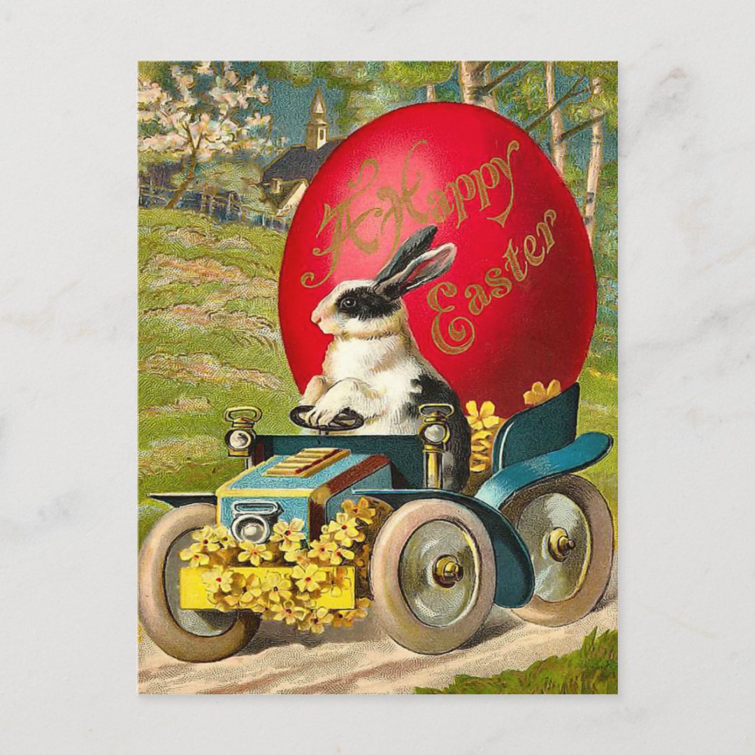 Vintage Easter Bunny Postcard | Zazzle