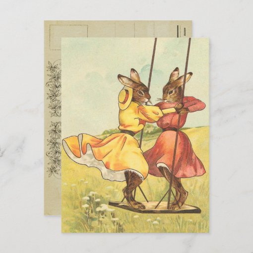 Vintage Easter Bunny Postcard | Zazzle
