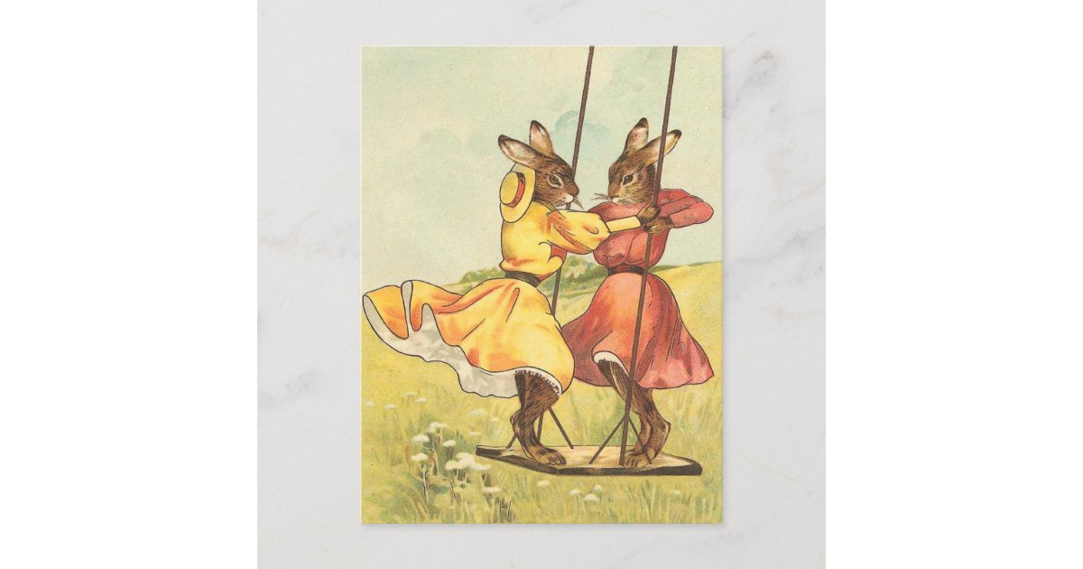 Vintage Easter Bunny Postcard | Zazzle
