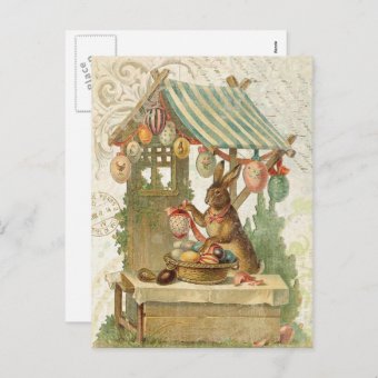 Vintage Easter bunny postcard | Zazzle