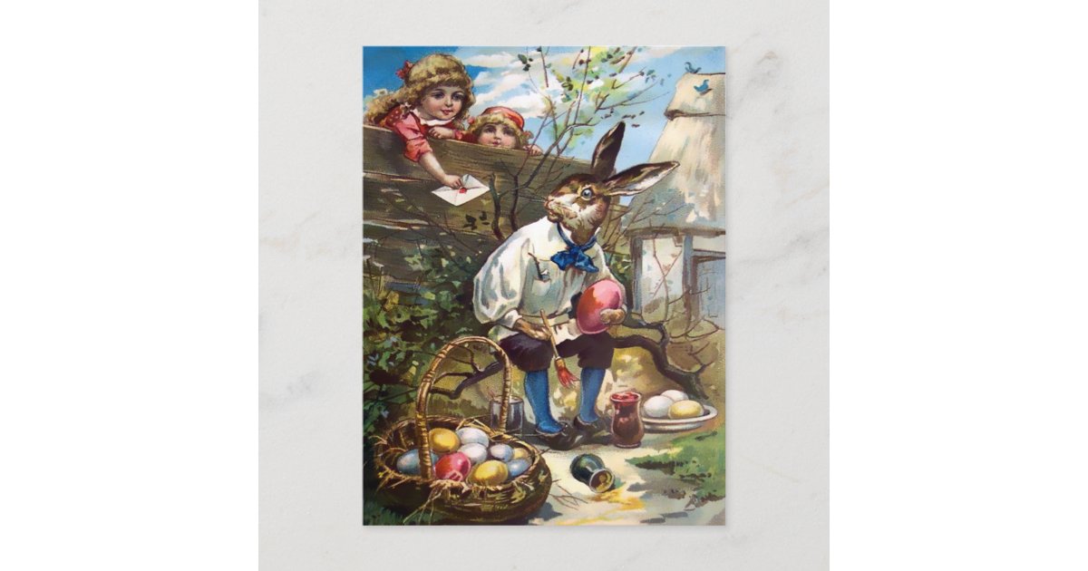 Vintage Easter Bunny Postcard | Zazzle
