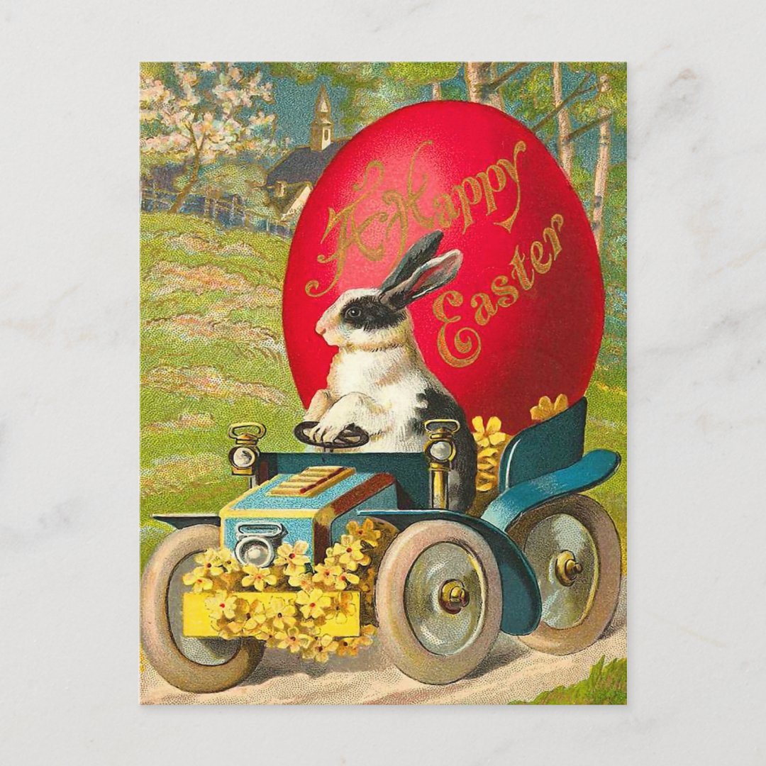 Vintage Easter Bunny Postcard | Zazzle