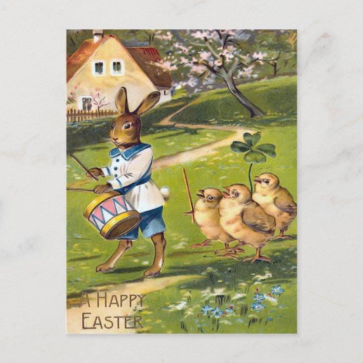 Vintage Easter Bunny Postcard | Zazzle