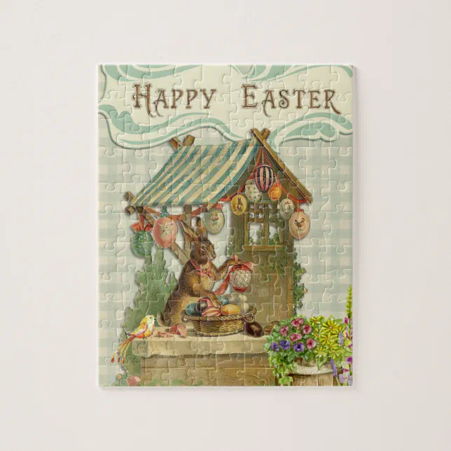 Vintage Easter Bunny Spring Jigsaw Puzzle | Zazzle