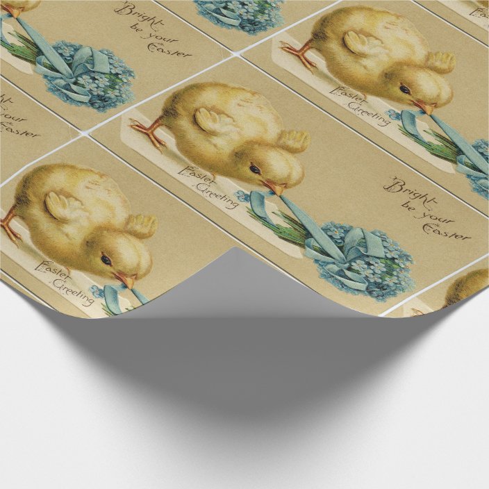 Vintage Easter Chick Wrapping Paper | Zazzle.com