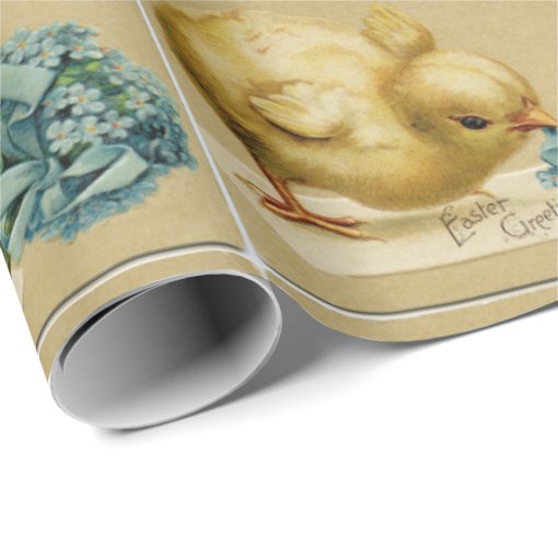 Vintage Easter Chick Wrapping Paper | Zazzle