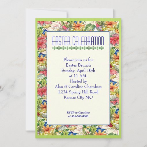 Vintage Easter Chicks Victorian Floral Invitation | Zazzle