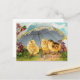 Vintage Easter Cute Chicks under a Parasol Postcard | Zazzle